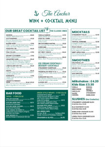 Menus - Anchor Tilsworth