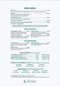 Menus - Anchor Tilsworth